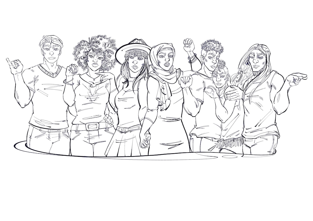 Sign Language IMPEACH LGBTQ POC Coloring Page - Etsy