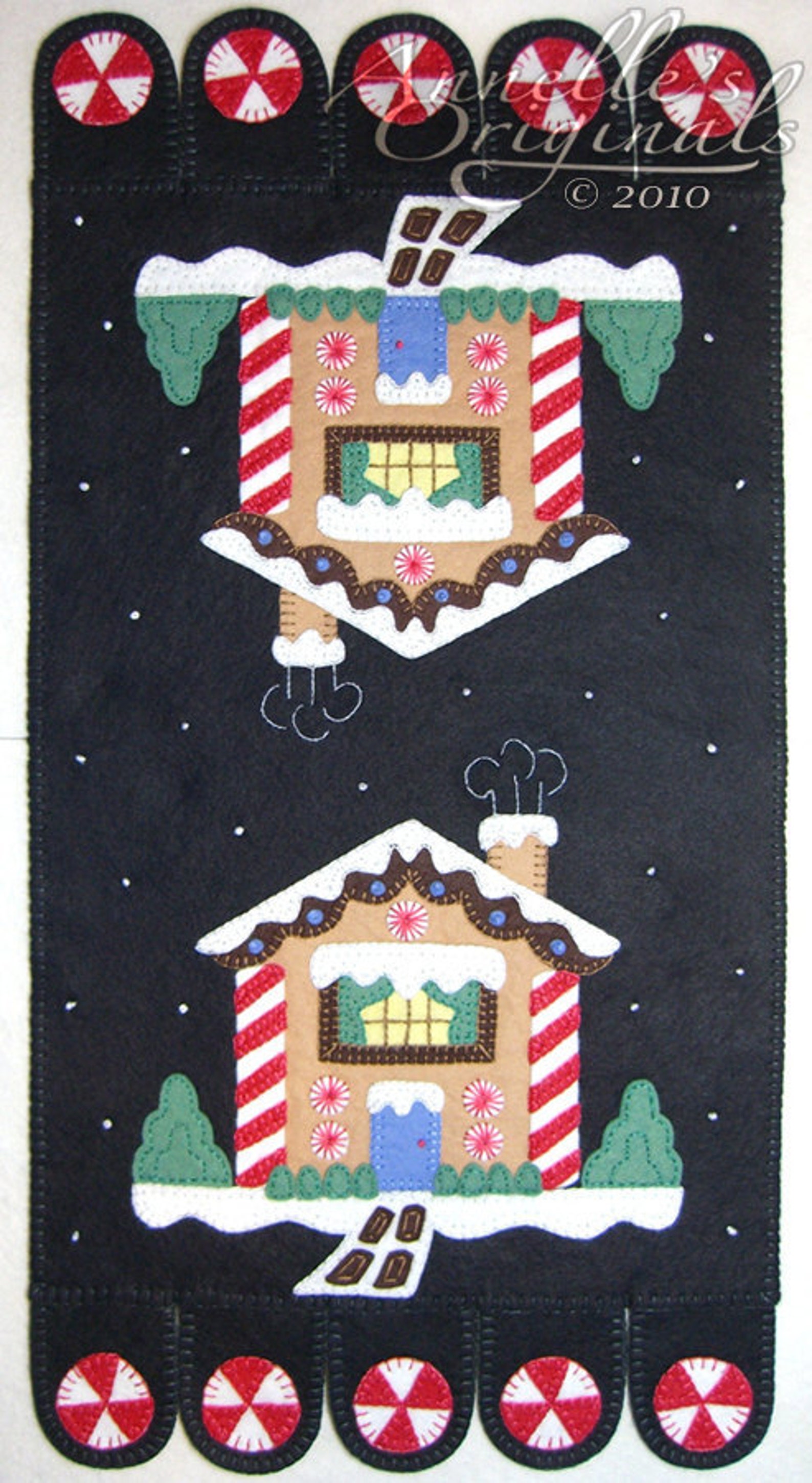 Christmas Winter Snowy Penny Rug Table Topper Wool Applique PATTERN ...