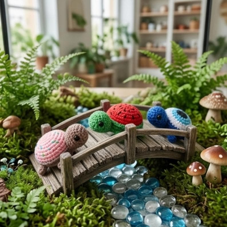 Mini Crochet Turtle Amigurumi Pattern | No-sew Granny Square Plush (PDF ...