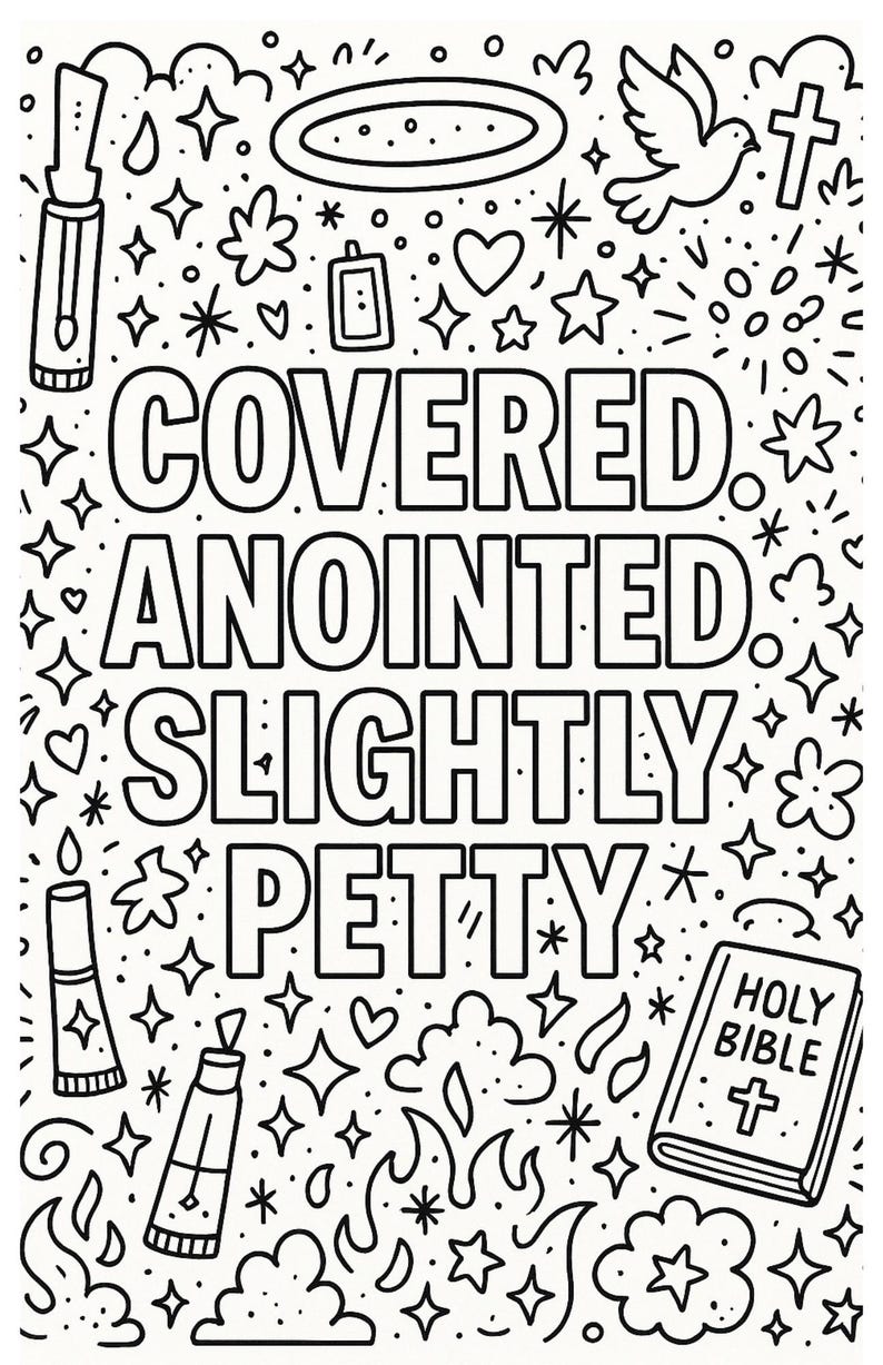 CUSS. PRAY. REPEAT. Coloring Book – 1st Edition | 10-page Printable - Etsy