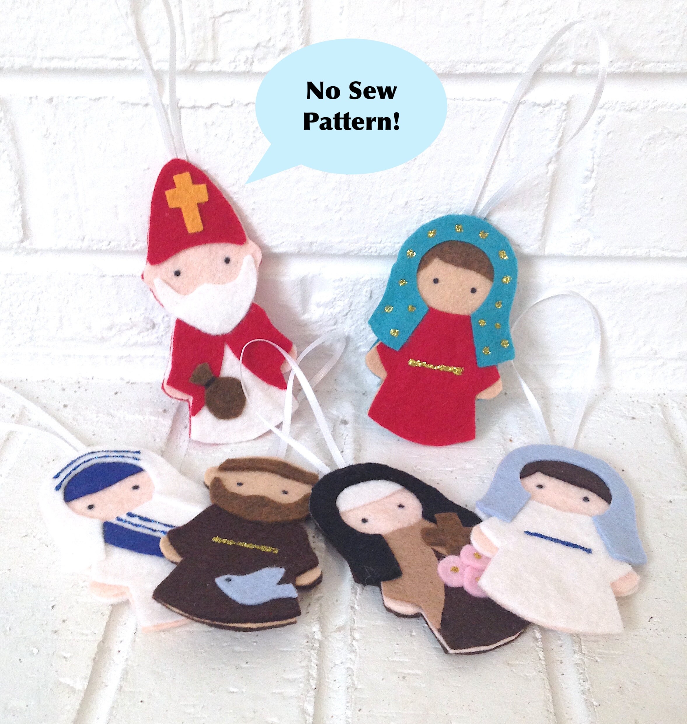 Mary Finger Puppet Doll Ornament PDF Pattern Catholic Toy DIY | Etsy