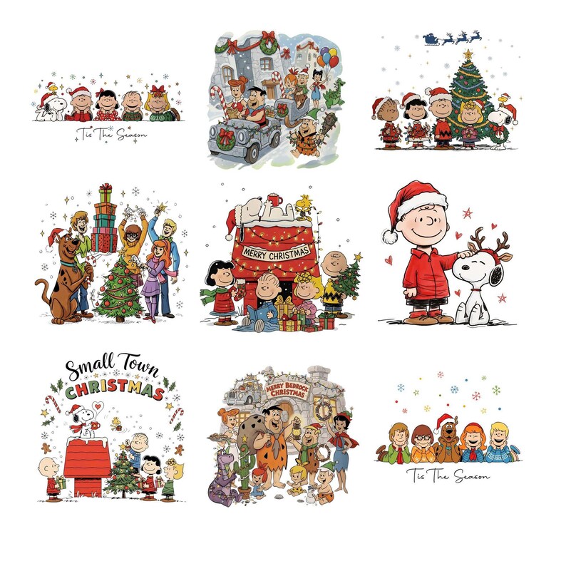 Dog Peanuts Christmas Svg Png Bundle, Cute Snoopy Winter Clipart ...