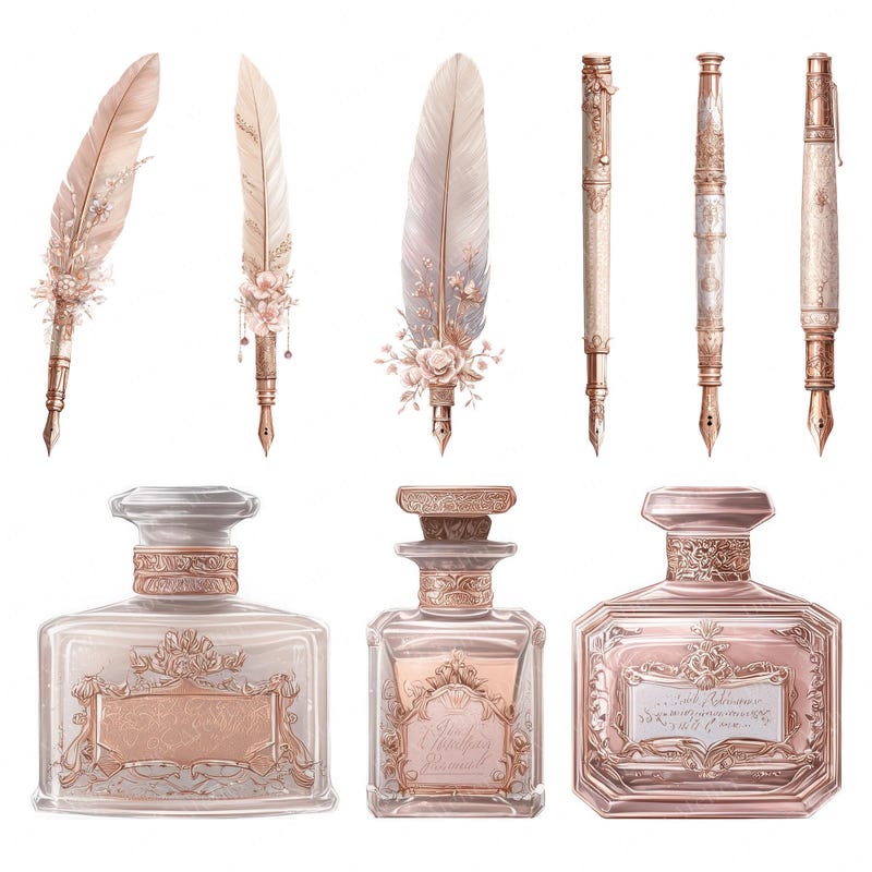 Antique Quill Pen Sets - Etsy