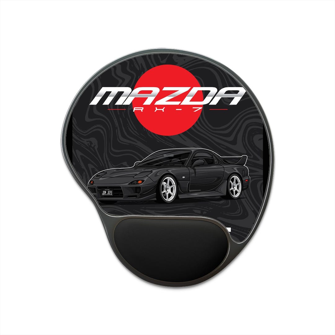 Mazda RX7 Mouse Pad With Wrist Rest | Car Racing Desk Mat - Etsy