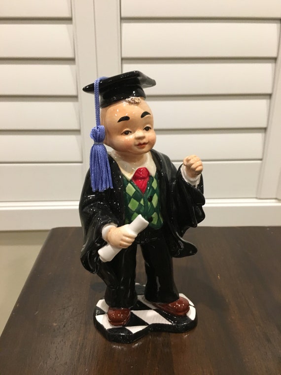 Vintage Graduation Graduate Boy Man Professor Ceramic Figure | Etsy