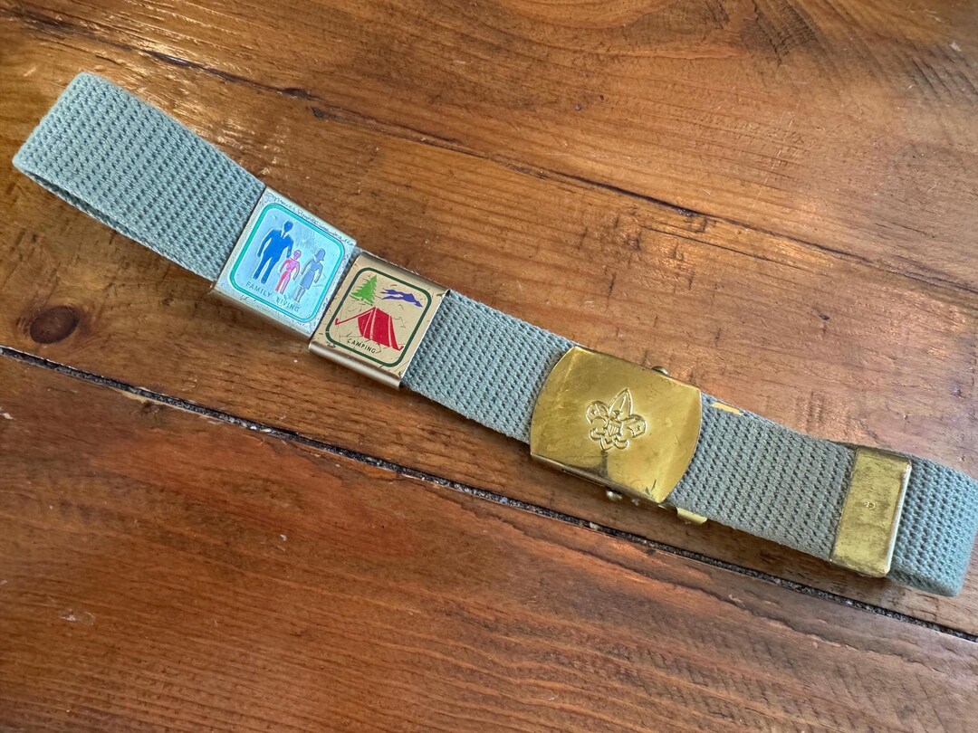 Vintage Olive Green Boy Scouts Belt: 26" BSA Brass Buckle - Etsy