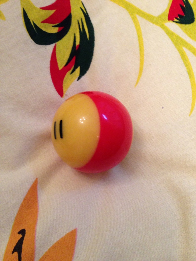 Vintage Pool Ball 11 Number Eleven Striped Red Style Billiard - Etsy