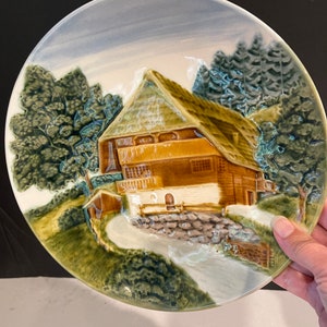 German Farm Scene Decorative Plate - Etsy