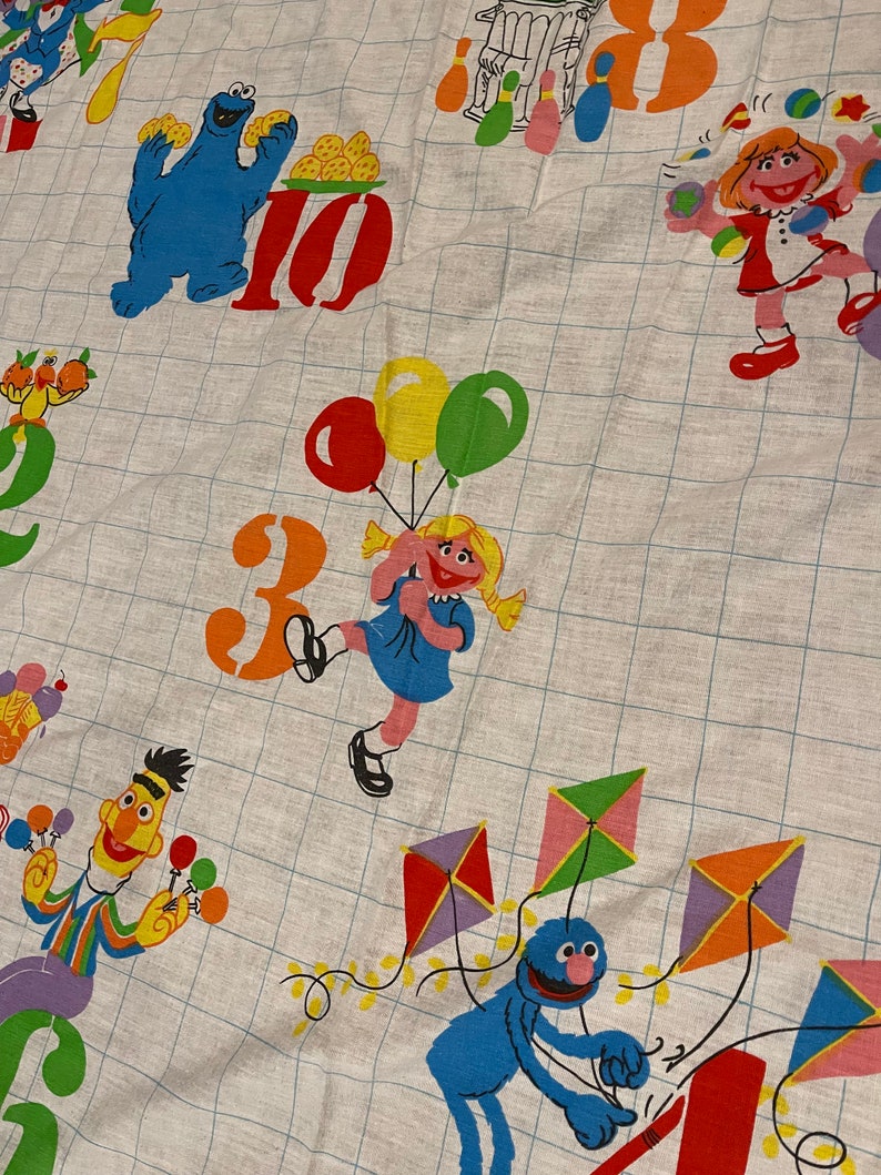 Vintage 1980s Sesame Street Twin Flat Sheet: Big Bird, Bert & Ernie - Etsy