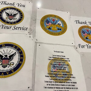 Fabric Panels Army Navy Military Service - Etsy
