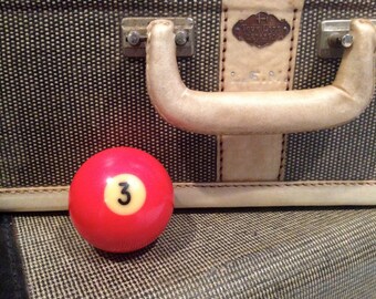 Vintage Pool Ball 11 Number Eleven Striped Red Style Billiard | Etsy