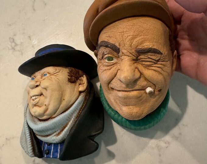 Vintage Bossons Chalkware Boatman Jock Man’s Head Face Wall Sculpture ...