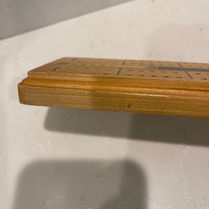 Standard Natural Finish Cribbage Board With 4 Wood Pegs Complete - Etsy