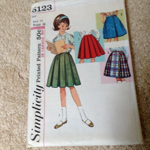 Simplicity Girl Skirt Kilt Size 14 Waist 26 5123 60s Era - Etsy