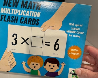Vintage Flash Cards Math Flash Cards Division Flash - Etsy