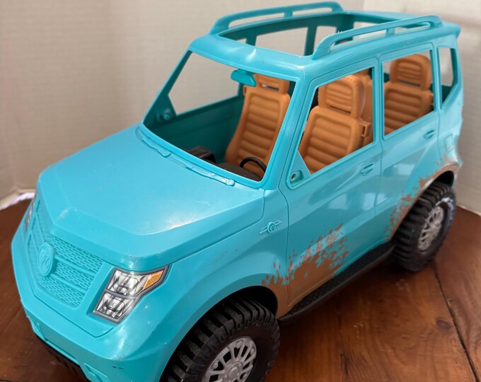 Mattel Barbie Doll Teal Color Escalade/jeep SUV Car 4-passenger 18" Toy ...