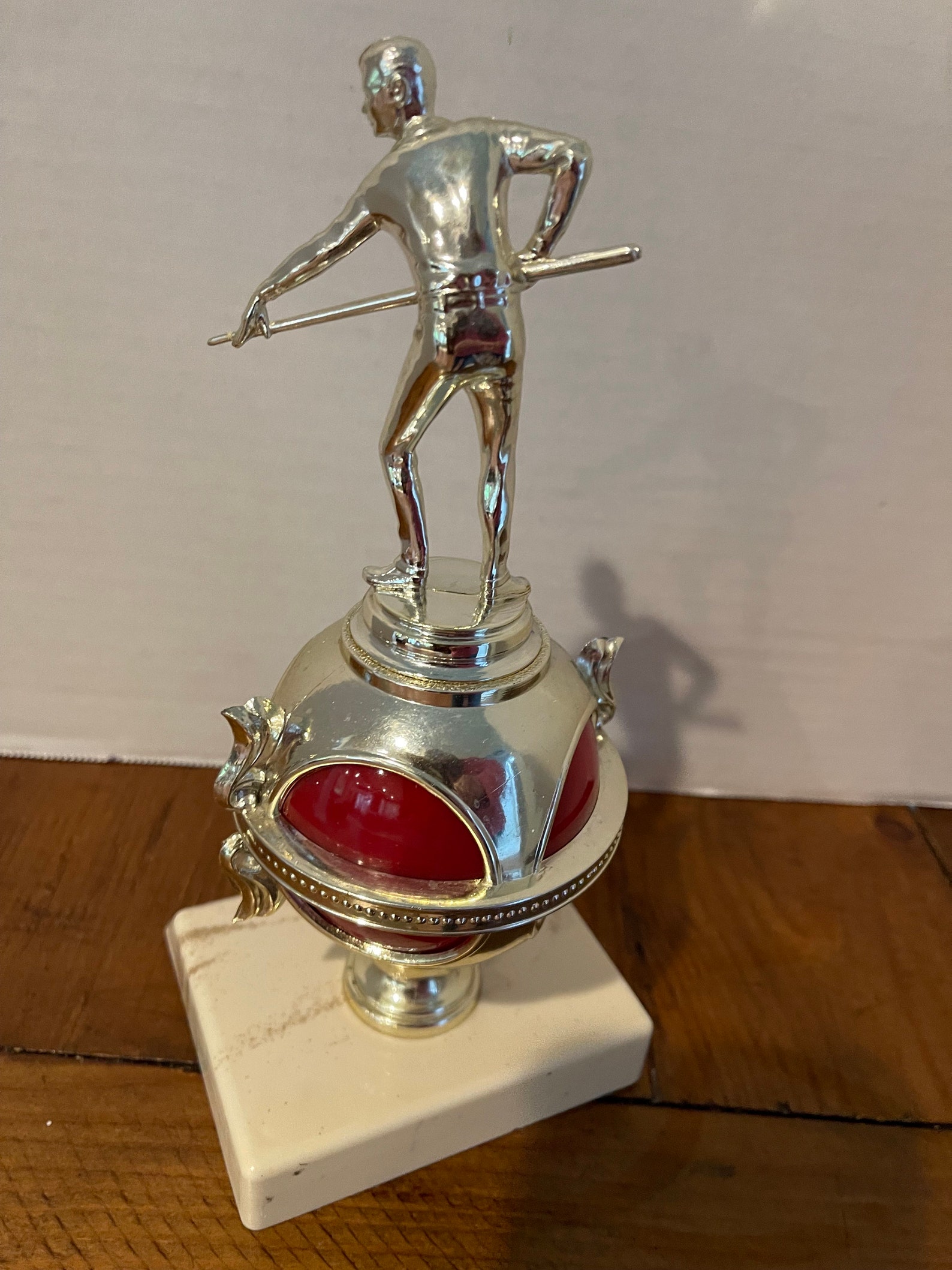 Vintage Men’s Pool Game Marble Trophy Mid Century Modern Sports ...