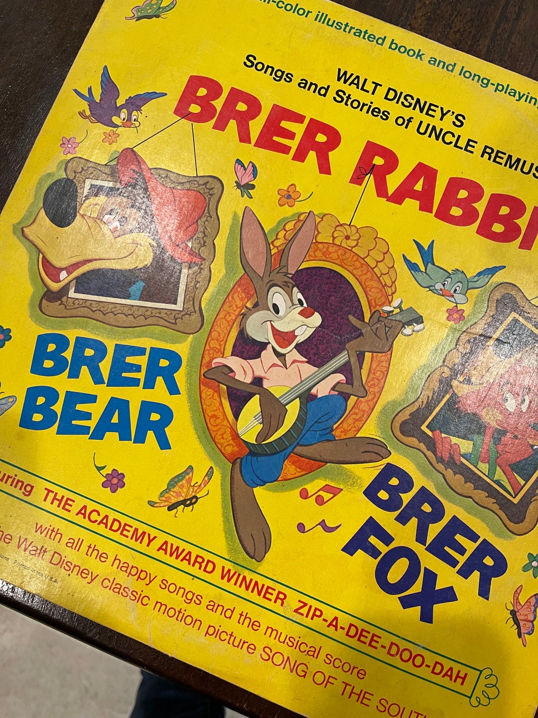 Vintage Walt Disney's Brer Rabbit Book & 33 1/3 Record Album - Etsy