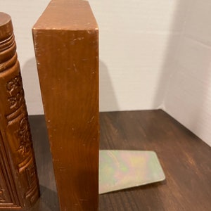 Vintage Hand Carved Wood Bookends Book Ends Designed Like Books - Etsy