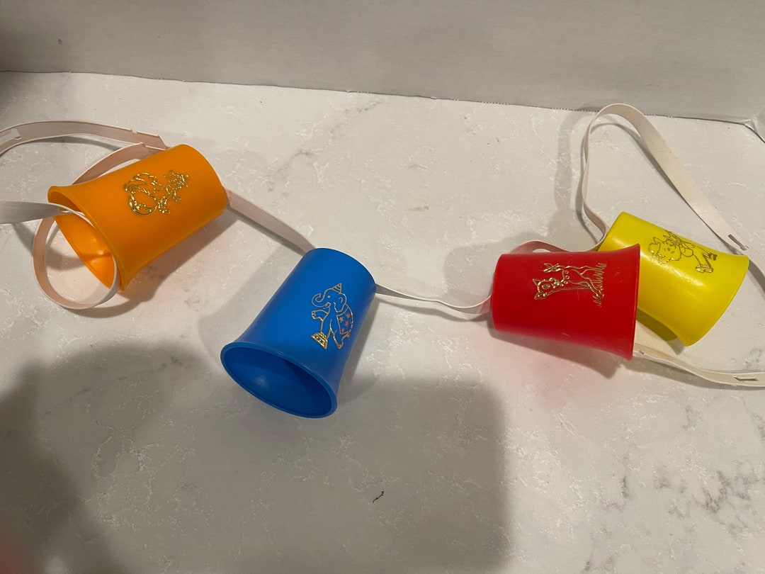 Vintage Baby Stroller PLASTIC BELLS CRIB - Bambi Deer, Cow, Elephant ...