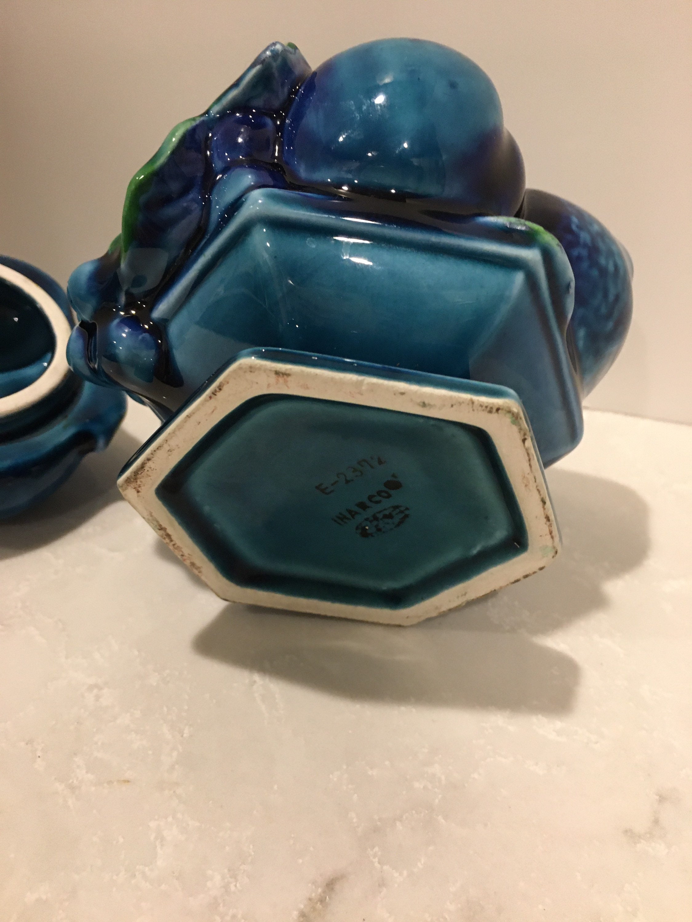 Vintage 1960s Inarco Japan Mood Indigo Blue Sugar Dish Bowl | Etsy