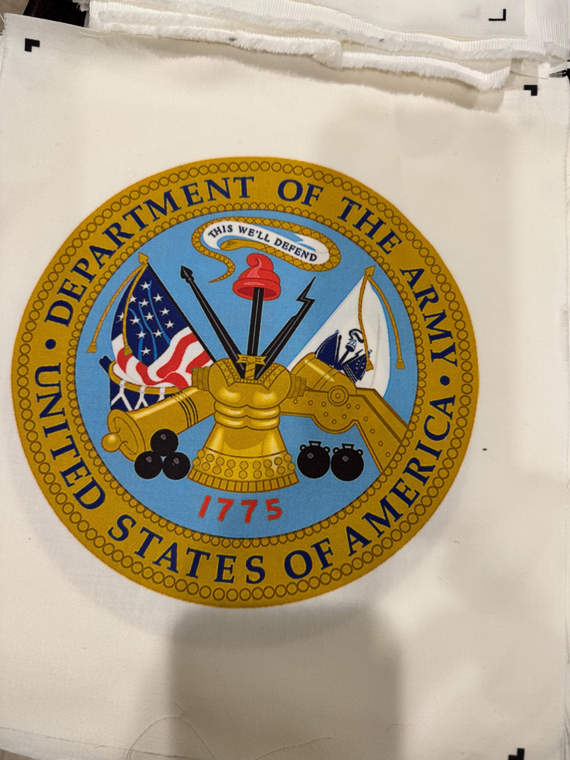 Fabric Panels Army Navy Military Service Air Force Marine Coast Guard ...
