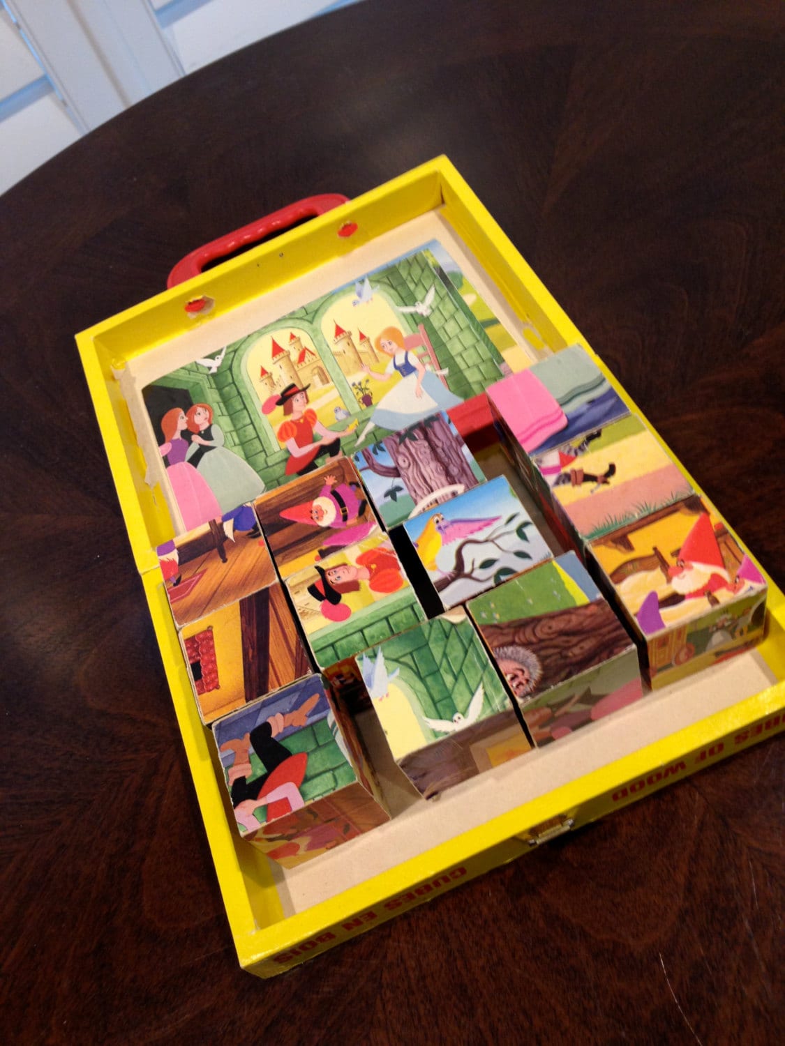 German Picture Cubes Snow White Litho Eichhorn Puzzle Fun - Etsy