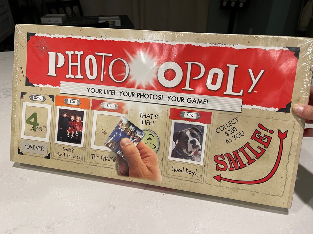 Photo-opoly Boardgame Add Your Own Photos Memories Family Game Night ...