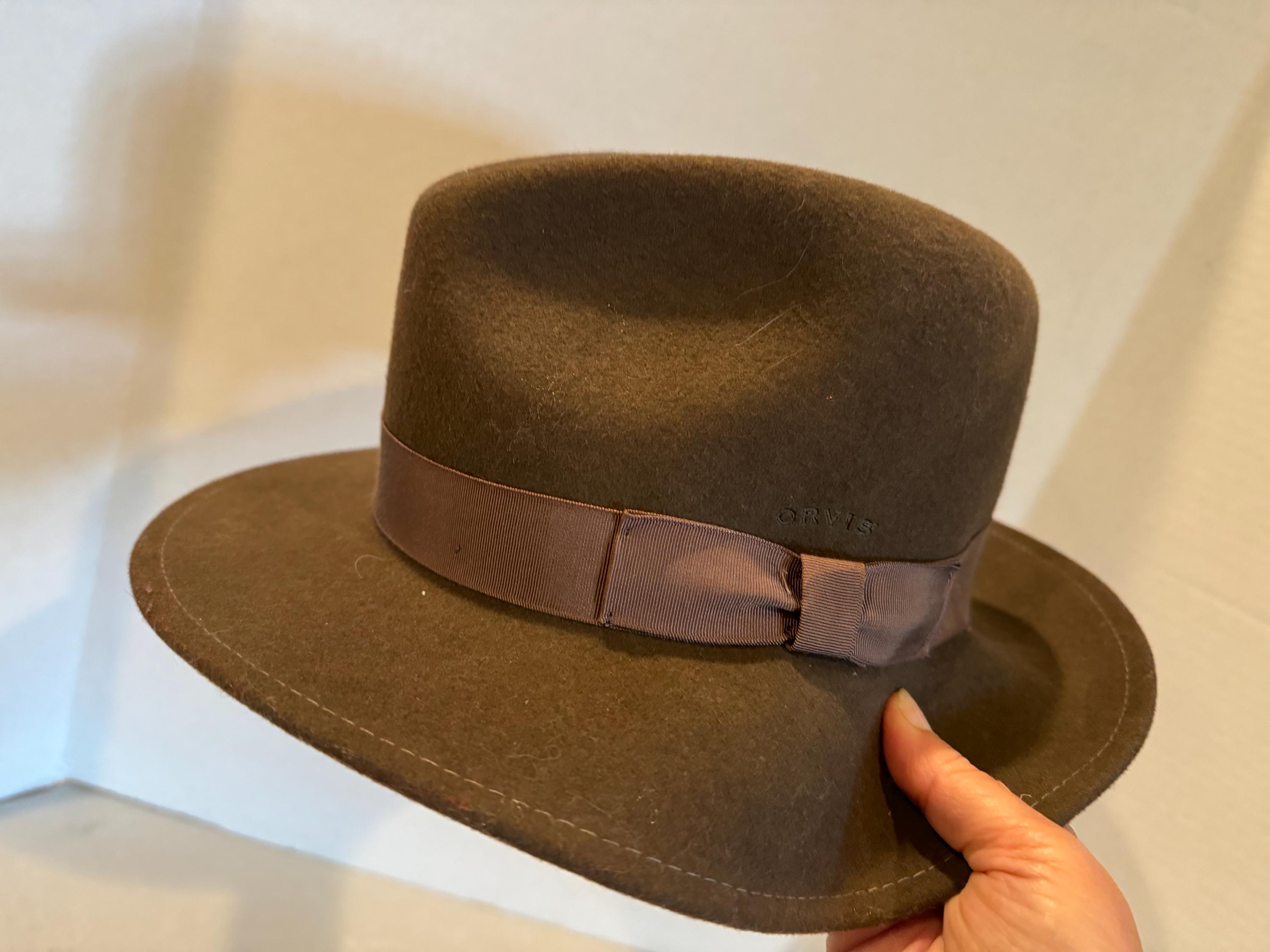 Packable Lite Felt Wool Hat: Brown Crushable Fedora - Etsy
