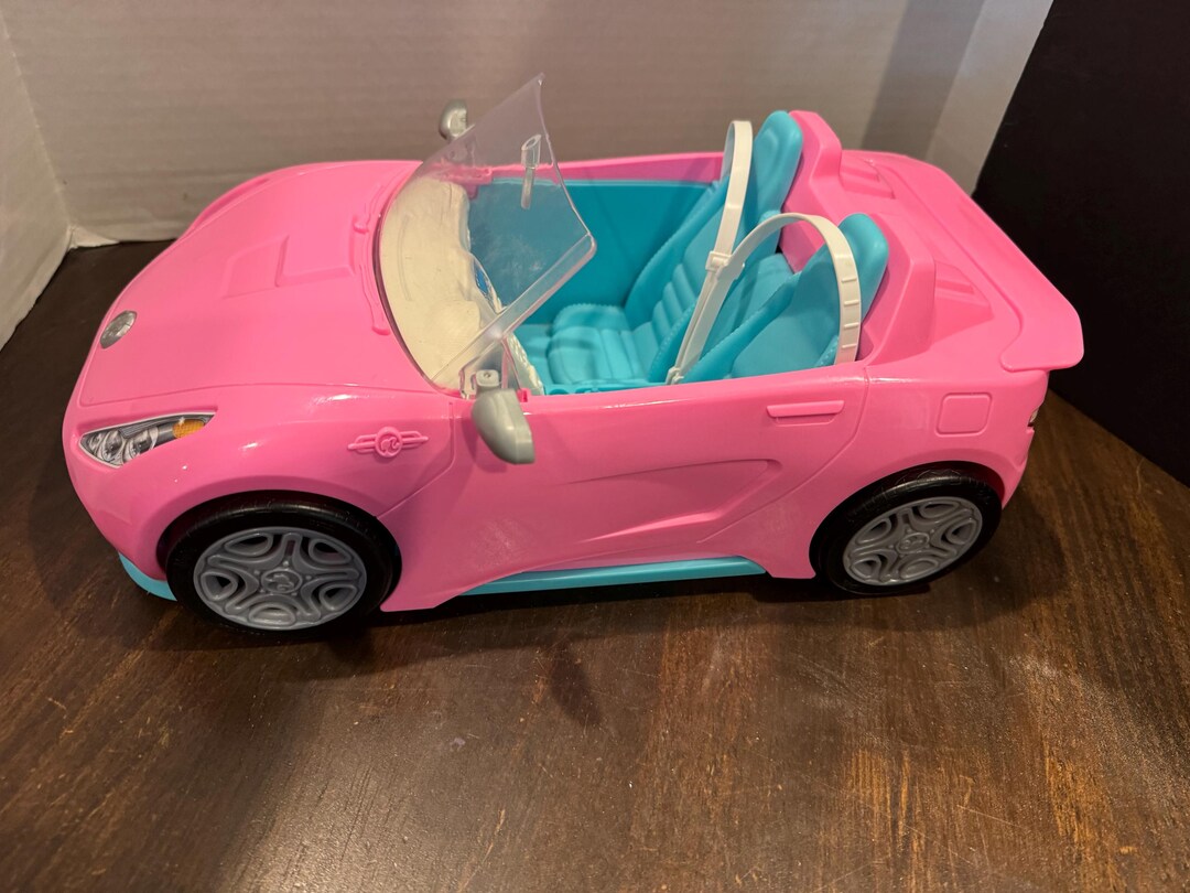 Mattel Barbie Convertible Sports Car Vehicle Two Seater Hot Pink Glam ...