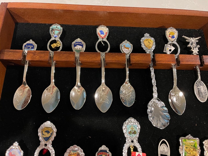 24 Souvenir Spoons and Display Case Instant Collection Oregon - Etsy