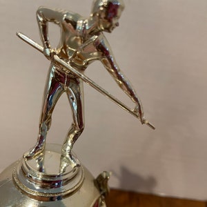 Vintage Men’s Pool Game Marble Trophy Mid Century Modern Sports ...