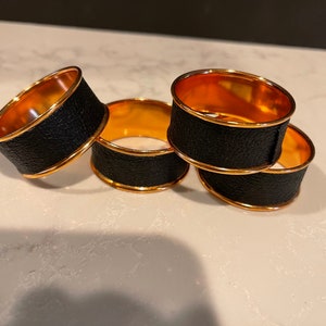 Matte Black Napkin Rings Etsy