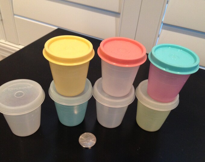 7 Small Rainbow Mini Spice Tupperware Containers With Lids - Etsy