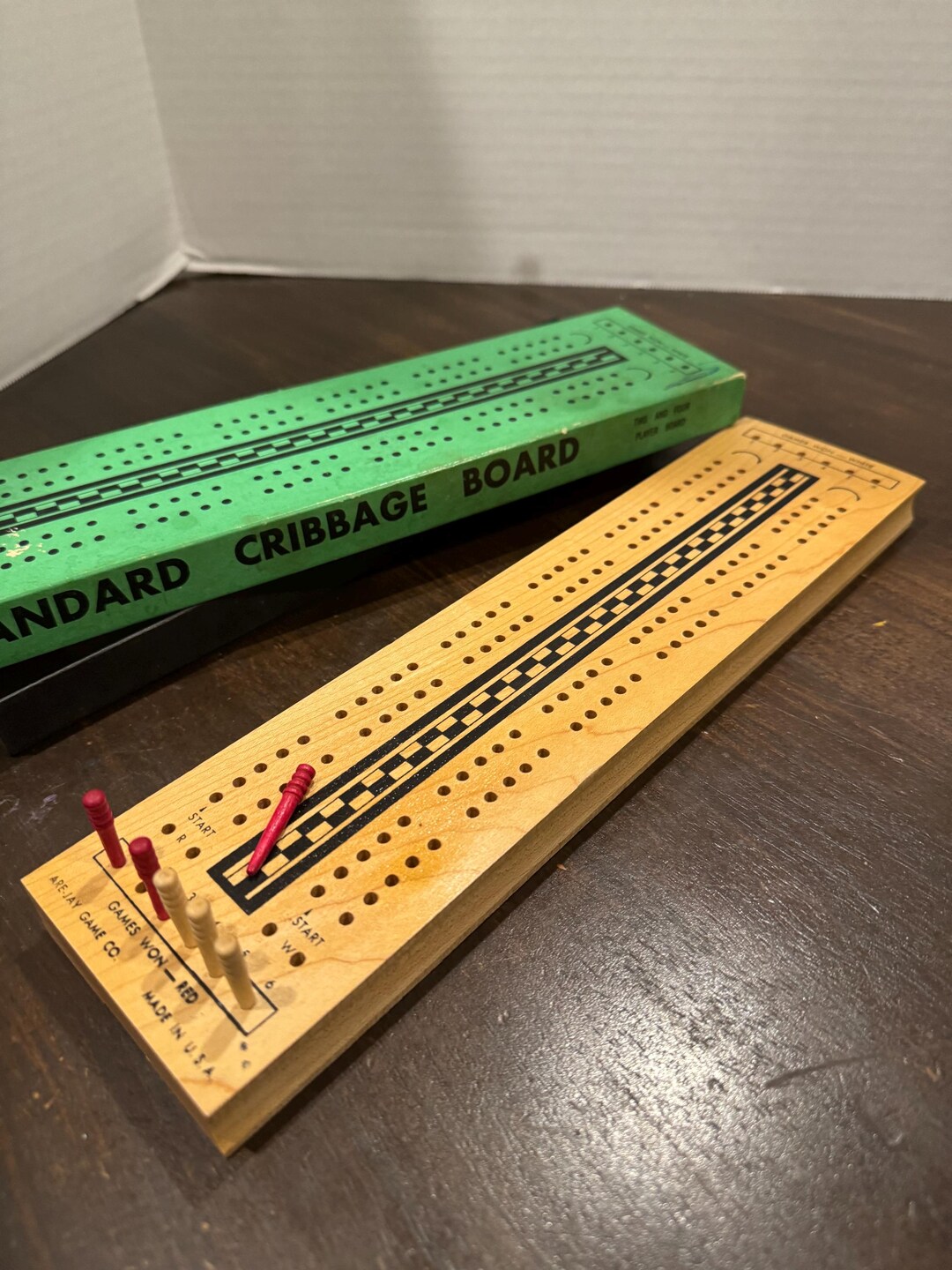 Vintage Are-jay Co Standard Cribbage Board No. 101 With Original Box ...
