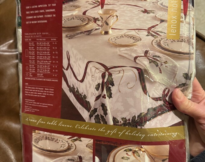 Lenox Christmas Holiday Nouveau Tablecloth Oblong 60" X 104" - Etsy