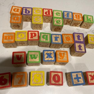 Vintage Wood Block Alphabet Numbers Rustic Block Letters - Etsy