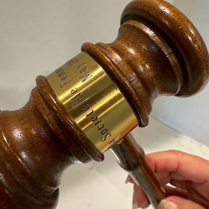 Vintage Wood Gavel 1999 Engraved - Etsy