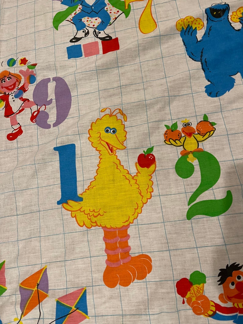 Vintage 1980s Sesame Street Twin Flat Sheet: Big Bird, Bert & Ernie - Etsy