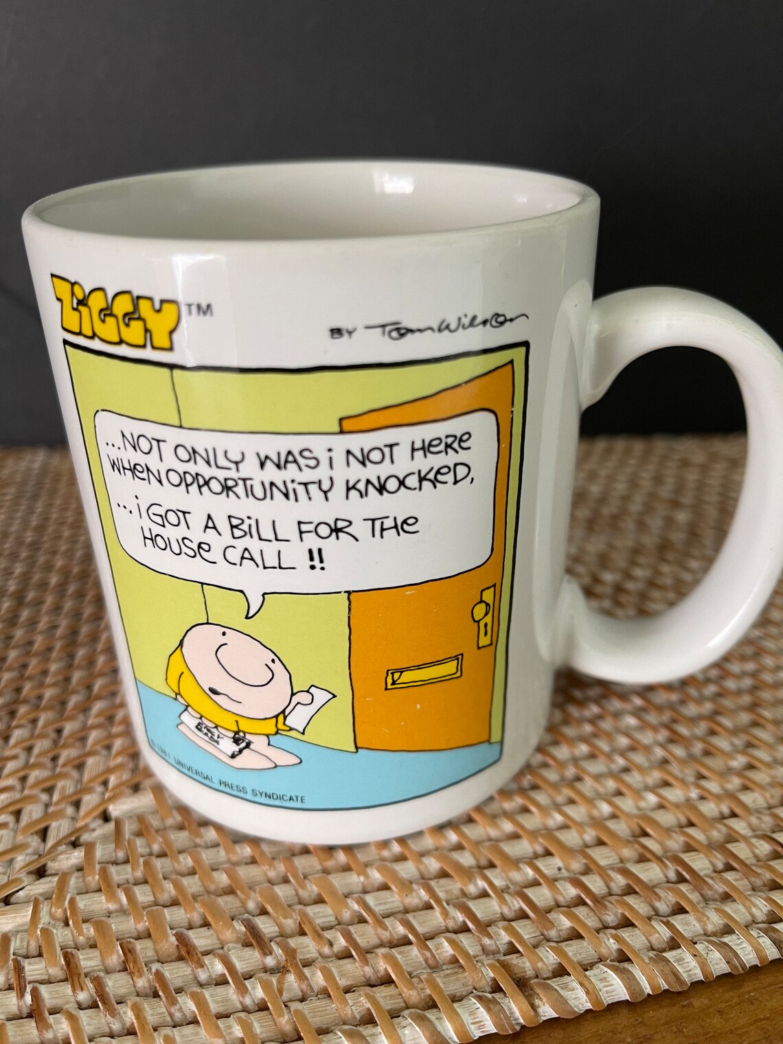 Vintage Ziggy Coffee Tea Mug Cup Opportunity Knocked 1981 - Etsy