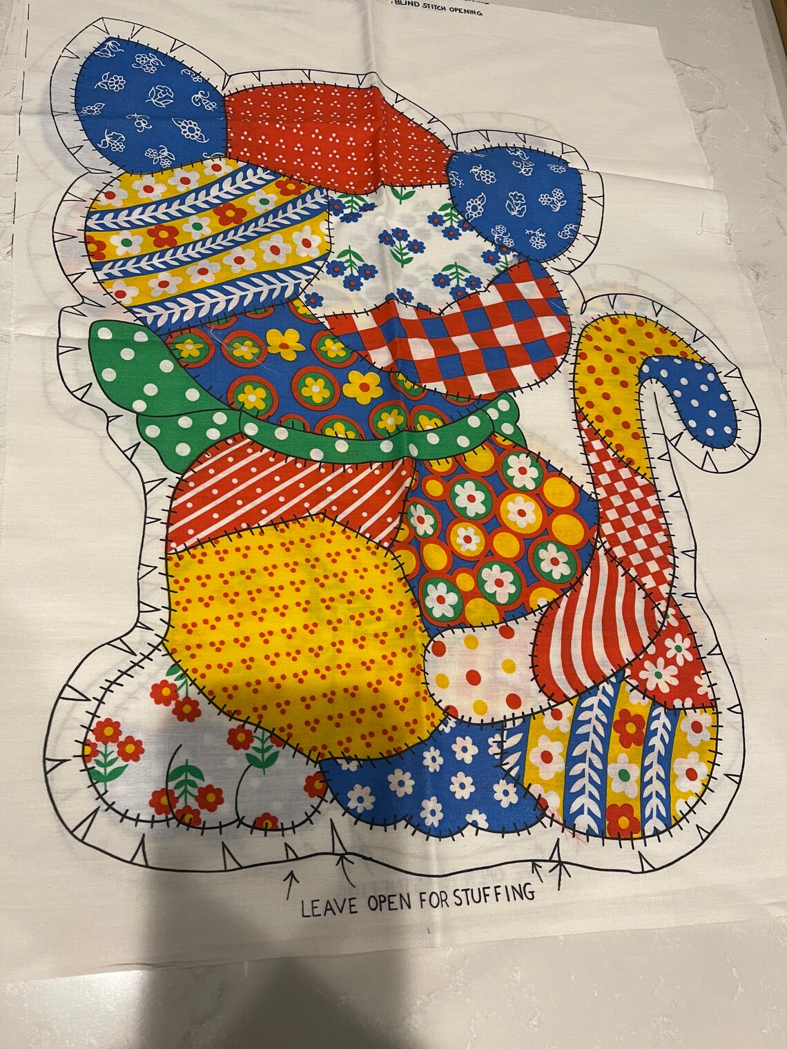 Cat Calpurnica Patchwork Calico 18 Kitty cotton fabric panel | Etsy