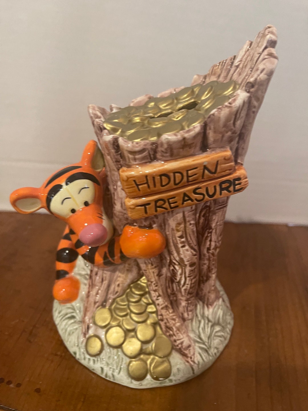 Vintage Disney Winnie the Pooh Tigger Hidden Treasure Tree Coin Bank - Etsy