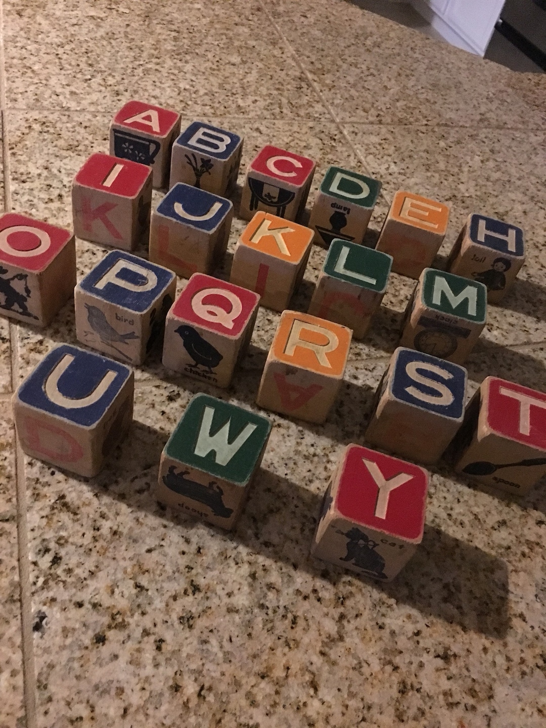 Antique Wood Block Vintage Alphabet Rustic Block Letters - Etsy