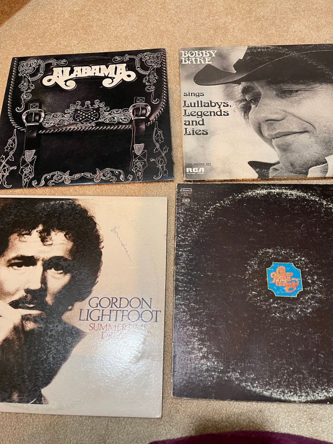 Vintage Vinyl 33 Record Original 1970s Bobby Bare Chicago Alabama ...