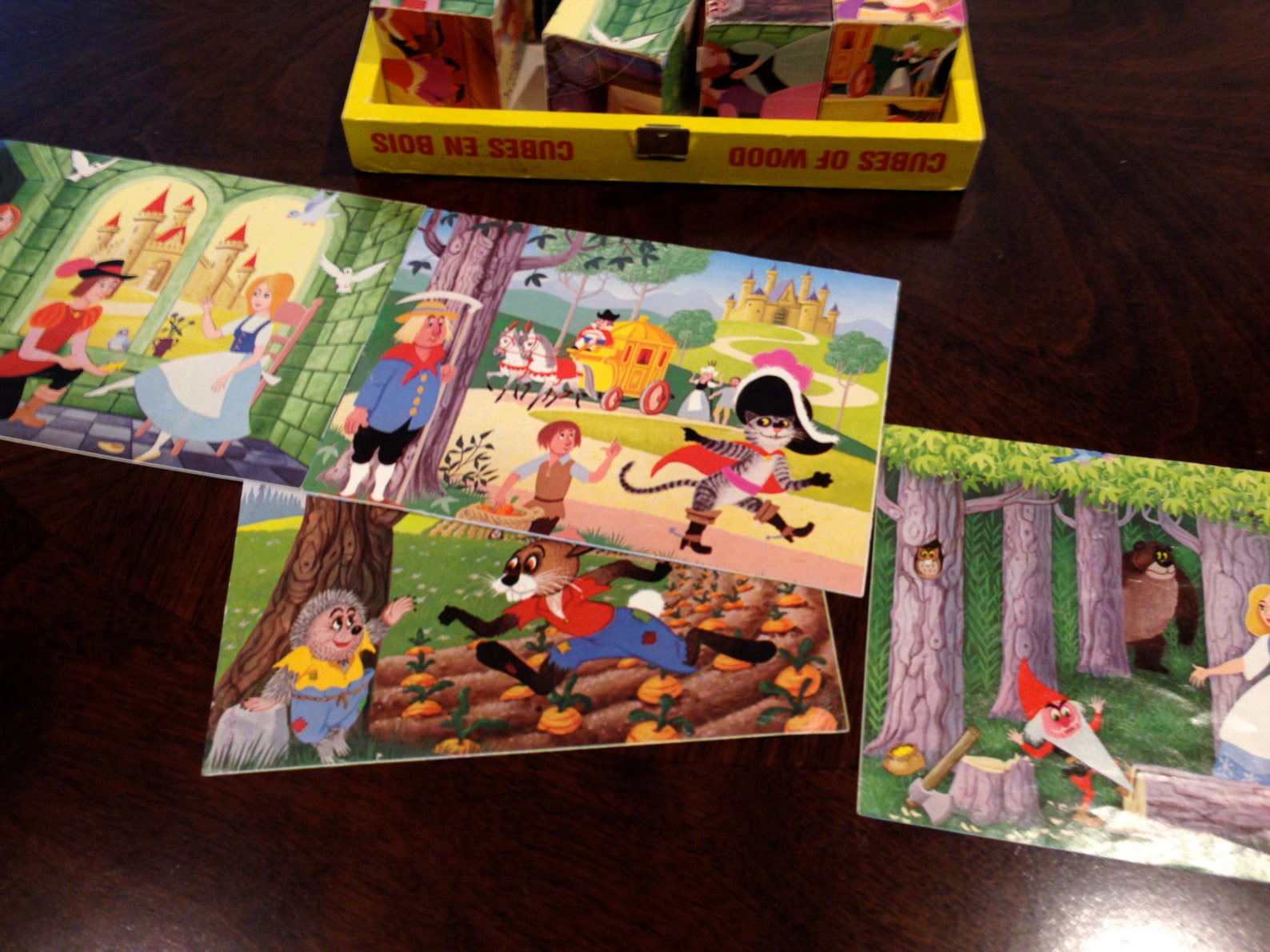 German Picture Cubes Snow White Litho Eichhorn Puzzle Fun - Etsy
