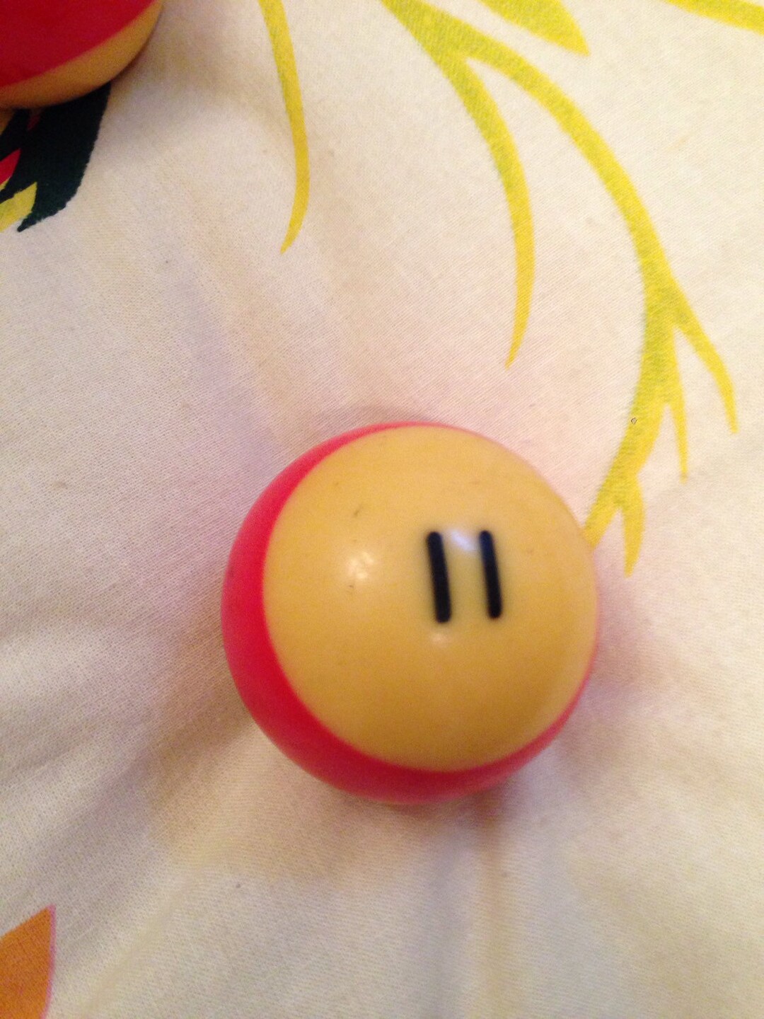 Vintage Pool Ball 11 Number Eleven Striped Red Style Billiard - Etsy