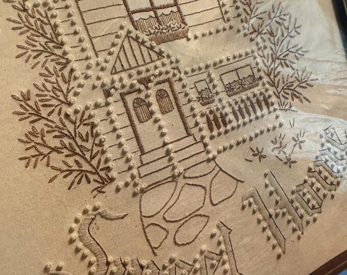Vintage Candlewick Kit: Home Sweet Home Sampler (13x10.5 Inches) - Etsy