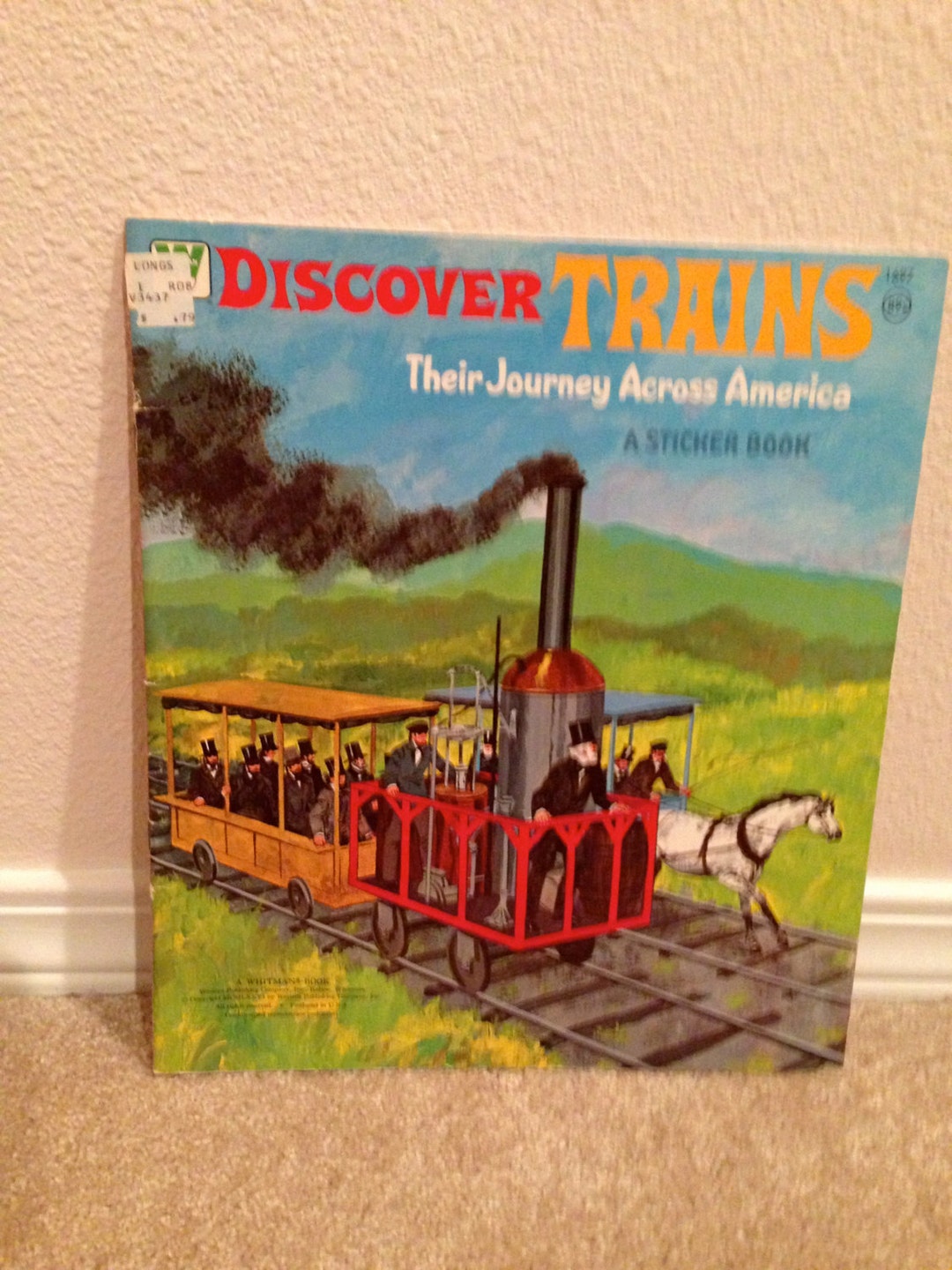 Extra Large Vintage TRAINS Sticker Book 1977 Whitman Unused - Etsy