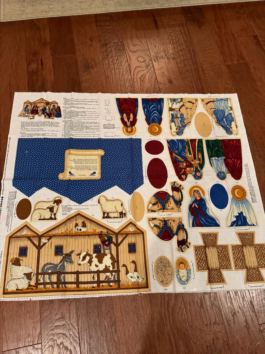 Large Fabric Panel Nativity Holy Family Advent Christmas - Etsy