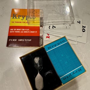 Vintage Krypto the Thinking Fun Card Game in Plastic Case - Etsy